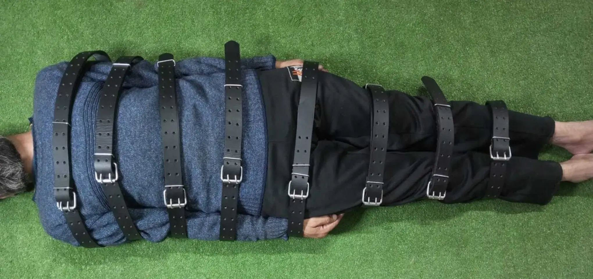 Genuine Black Leather Restraint Waist Belt