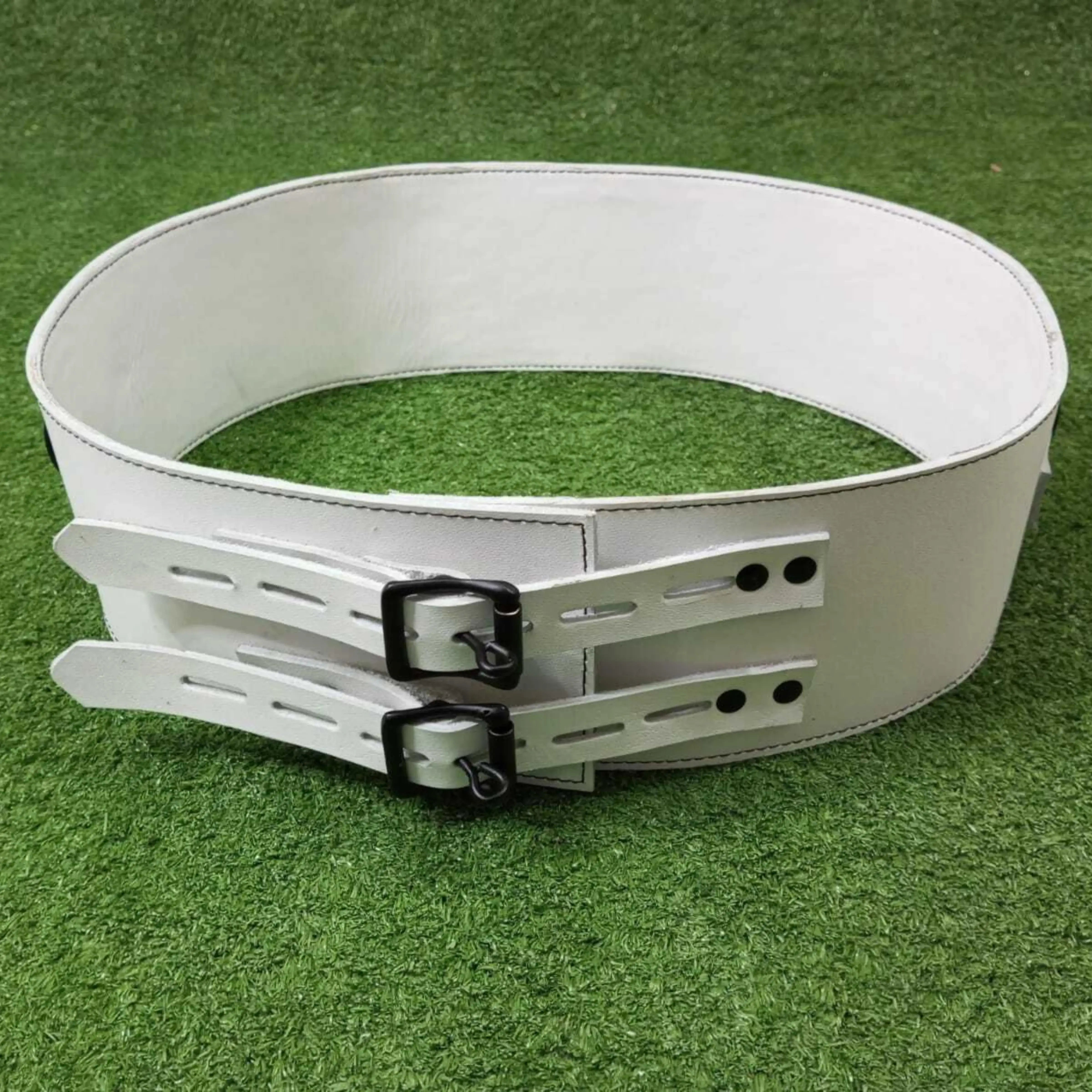 White Leather Waist Restraint Belt | 100% Genuine Leather