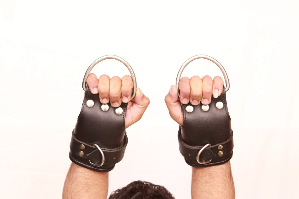 Premium Leather Suspension Cuffs with D-Rings