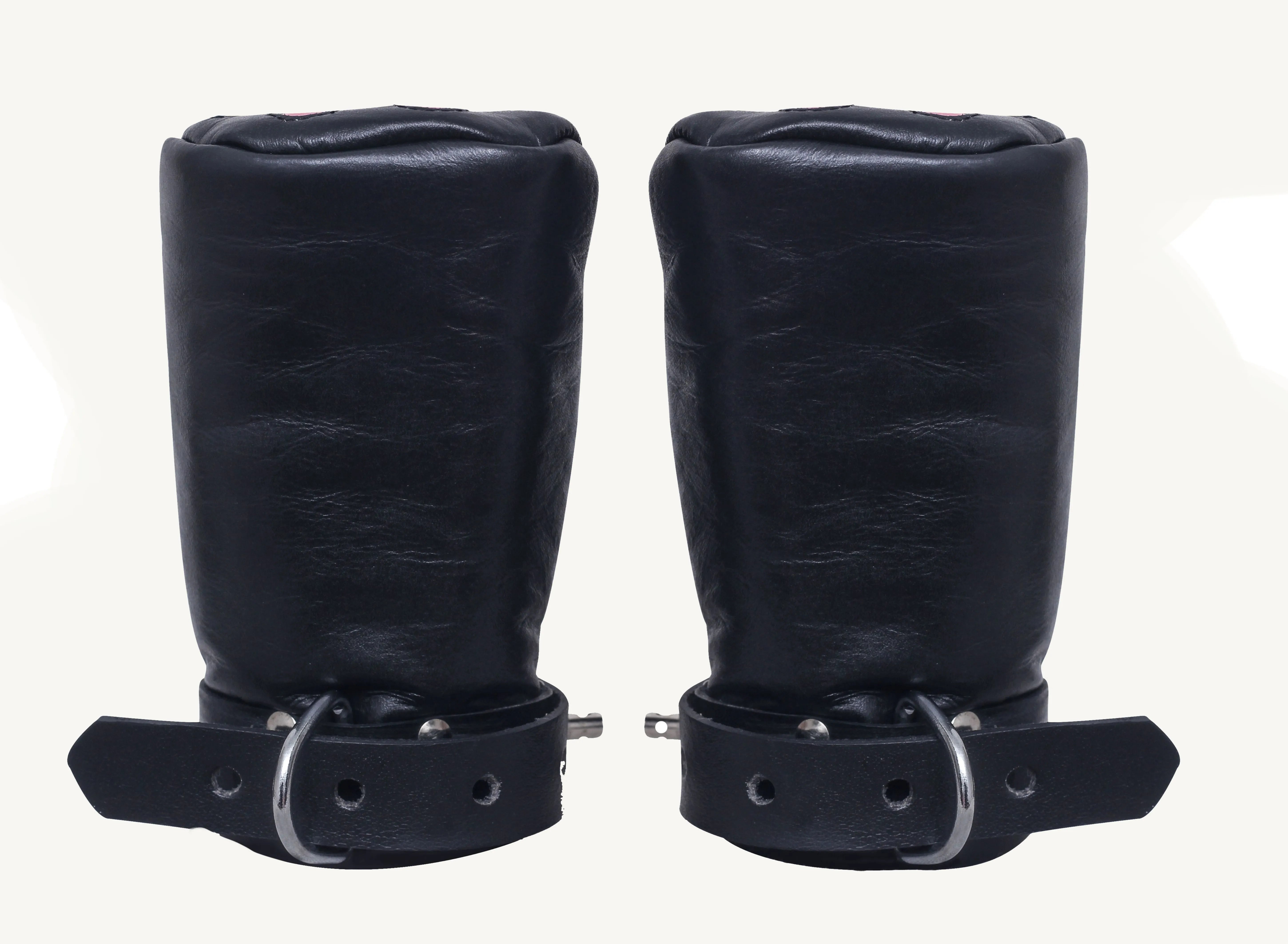 Handmade Leather Bondage Mittens – Secure & Padded BDSM Set